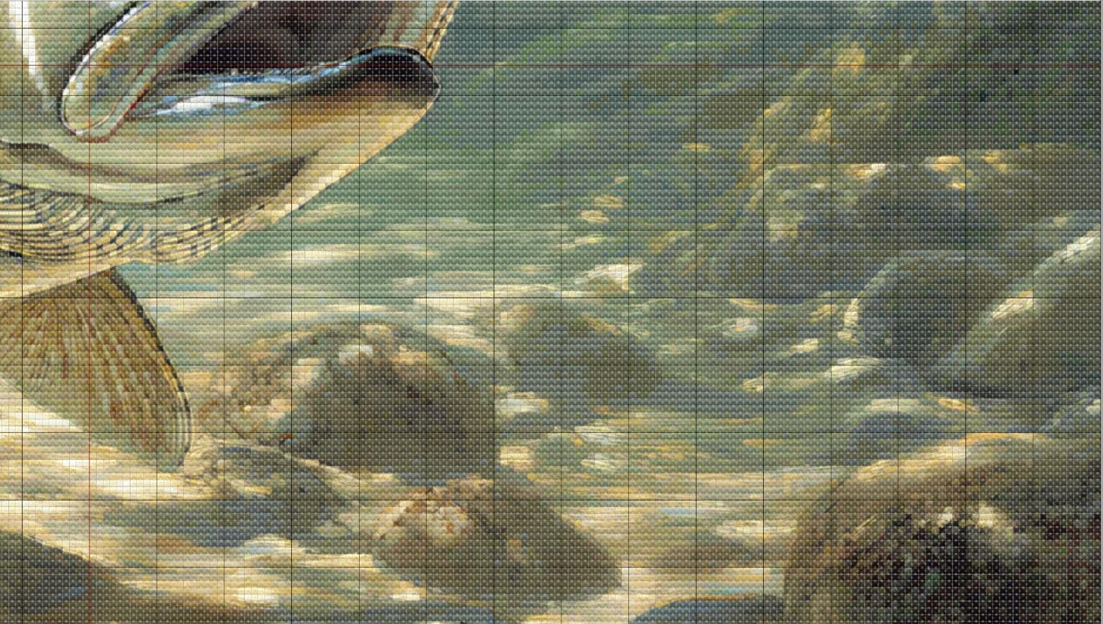 Silver Salmon Fishing Cross Stitch Pattern. Instant PDF Download ...