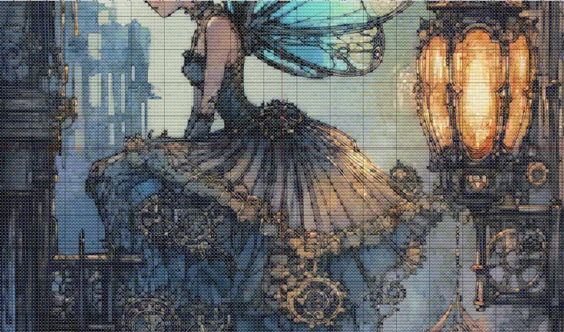 Steam Punk Fairy Cross Stitch Pattern. Instant PDF Download. 51,129 ...