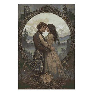 Outlander Claire Jamie Fraser Cross Stitch Pattern. Instant PDF ...