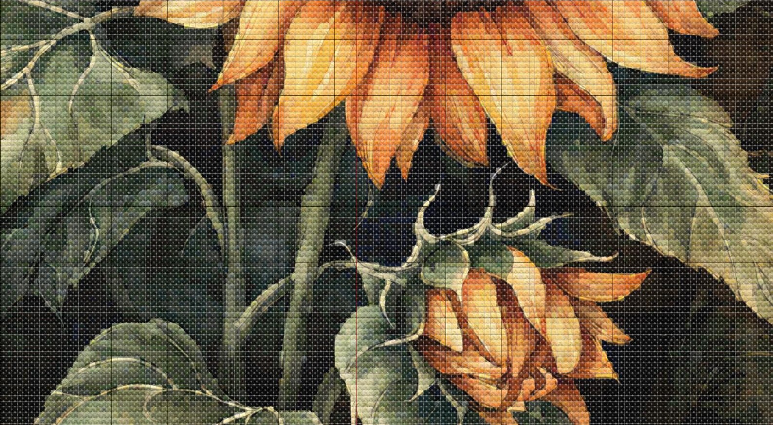 Sunflower Sun Flower Cross Stitch Pattern. Instant PDF Download. 50,400 ...