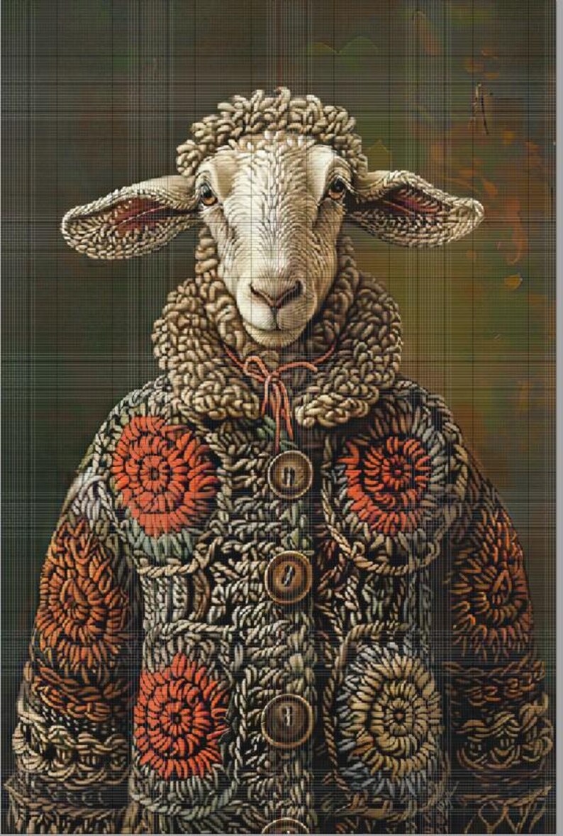 Sheep Coat 02 Cross Stitch Pattern. Digital PDF Download. 60,000 ...