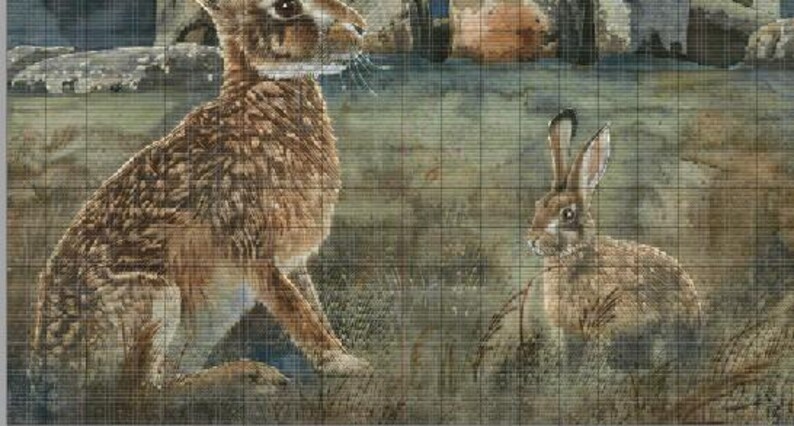 Henge Hare Cross Stitch Pattern. Instant PDF Download. 60.000 Stitches ...