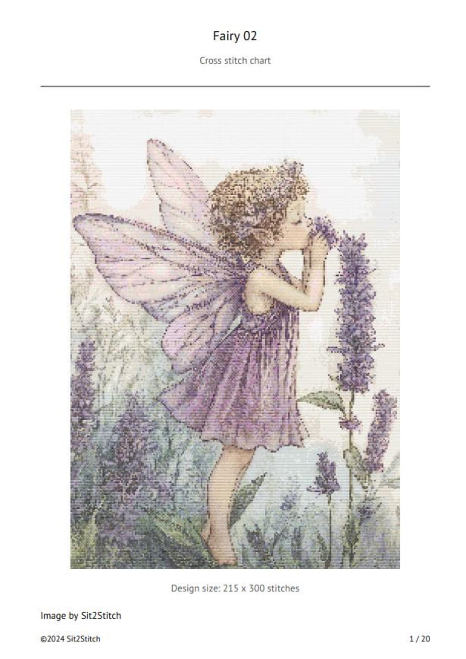 Fairy Cross Stitch Pattern. Instant PDF Download. 64,500 Stitches - Etsy