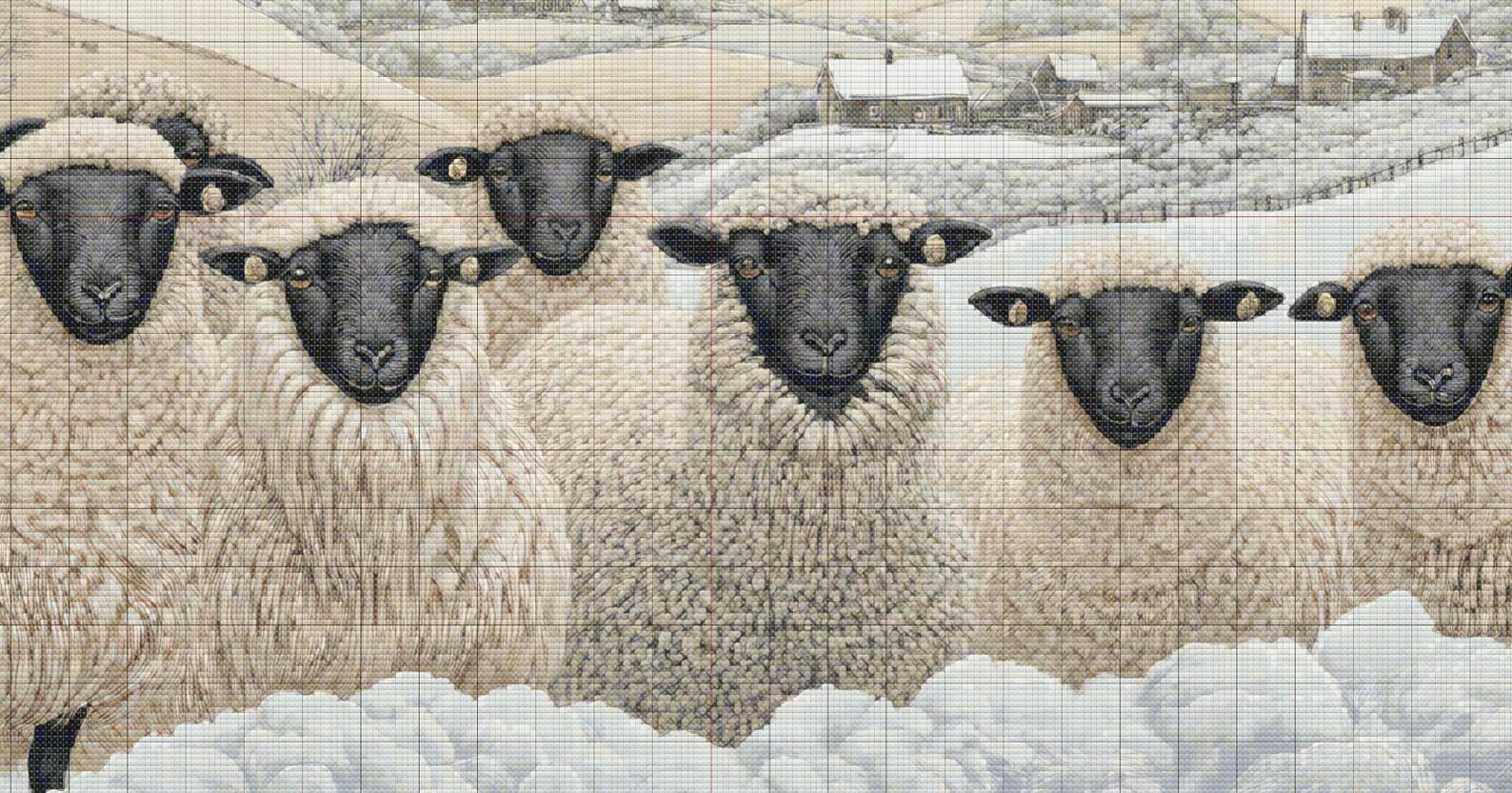 Snow Sheep Cross Stitch Pattern. Instant PDF Download. 60k Stitches. - Etsy