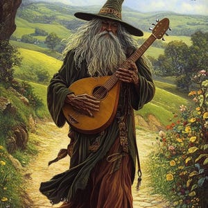 Wizard Making Music Guitar Walking Cross Stitch Pattern. Instant PDF ...
