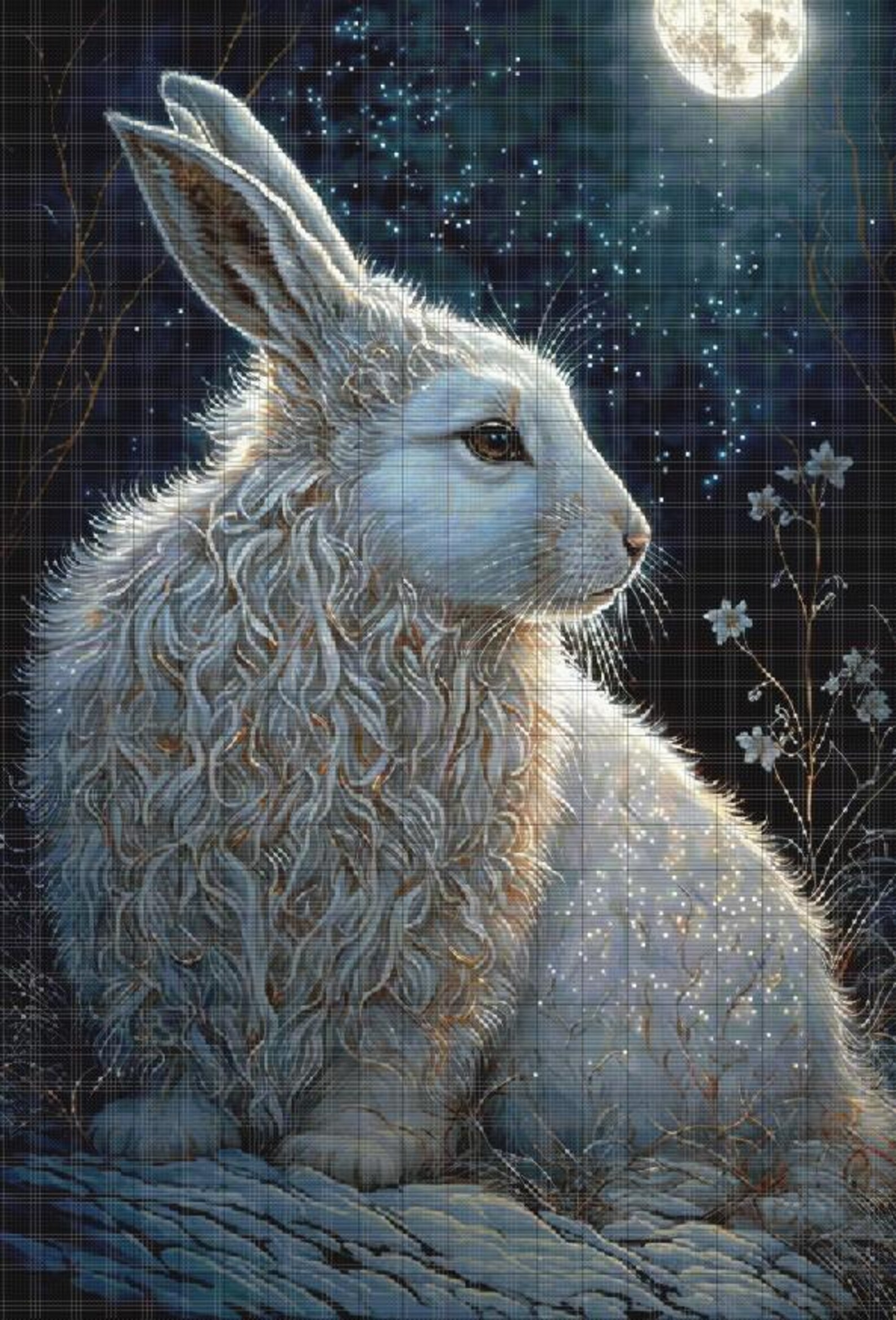 Celtic White Hare Cross Stitch Pattern. Instant PDF Download. 60k ...