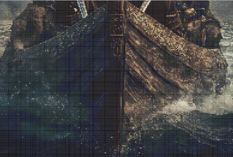 Viking Warrior Ship Cross Stitch Pattern. Instant PDF Download. 60 ...