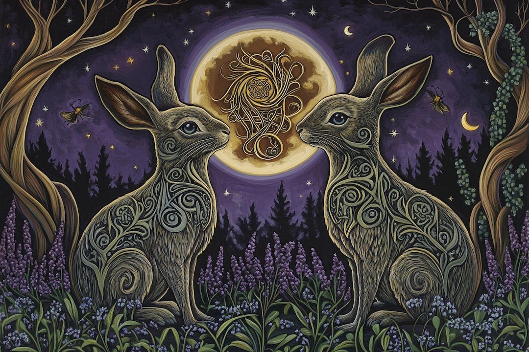 Celtic Hares Moon Cross Stitch Pattern: Celtic Border (PDF Download) - Etsy
