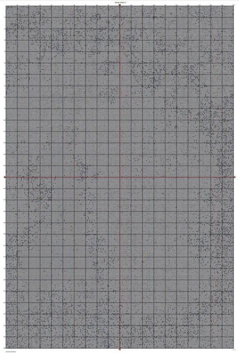 White Witch Cross Stitch Pattern. PDF Downloadable Cross Stitch Pattern ...