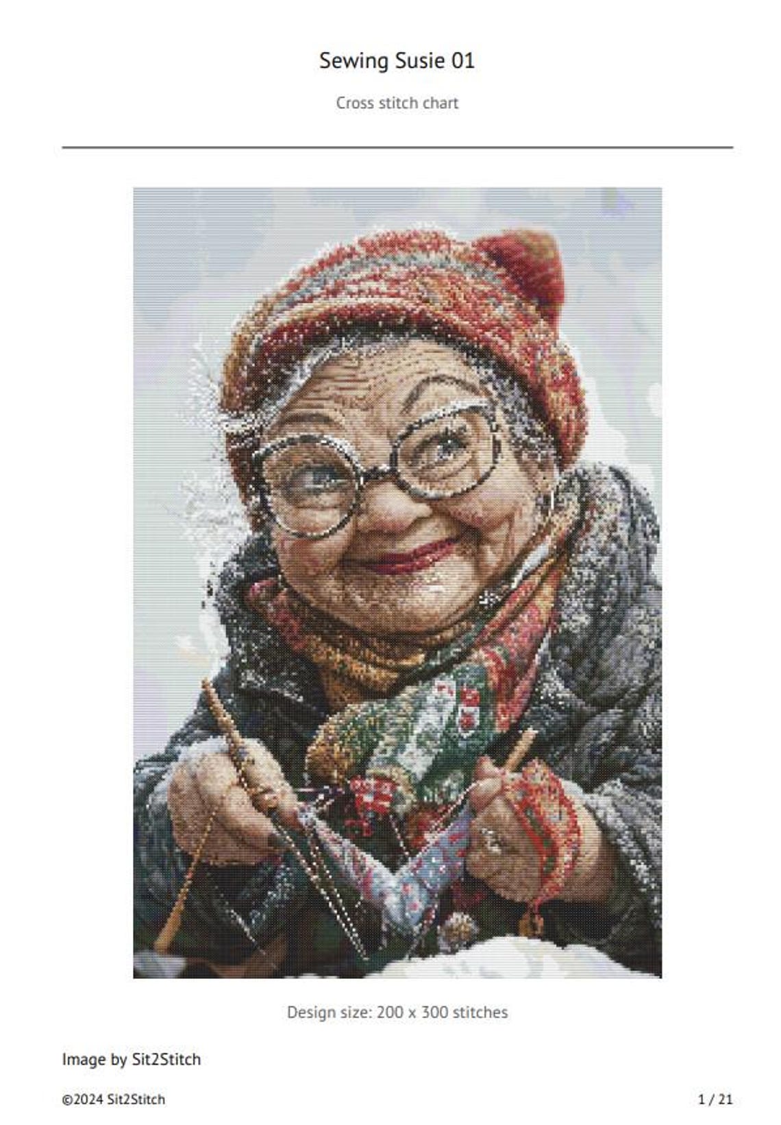 Sewing Susie Cross Stitch Pattern. Instant PDF Download. 60k Stitches ...
