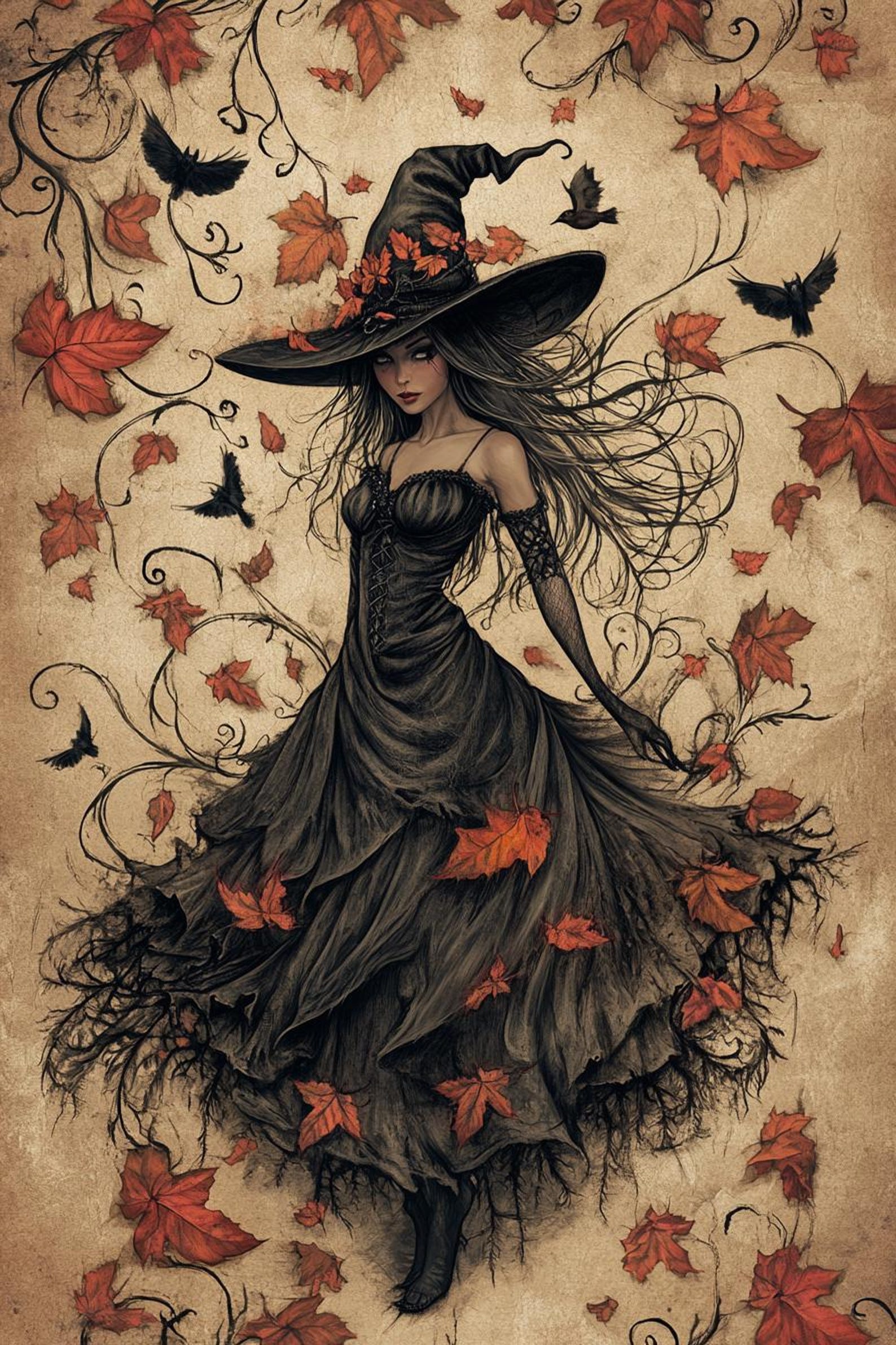 Wicca Pagan Witch Cross Stitch Pattern. Embroidery, Needlework, Sewing ...