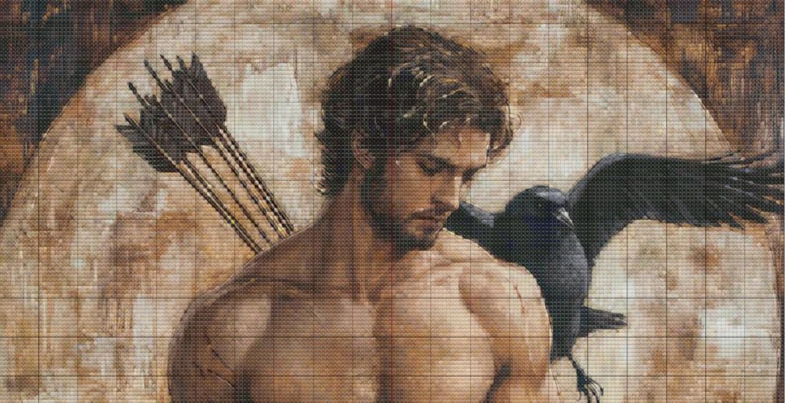 Apollo Cross Stitch Pattern. God of Sun, Light, Prophecy, Philosophy ...