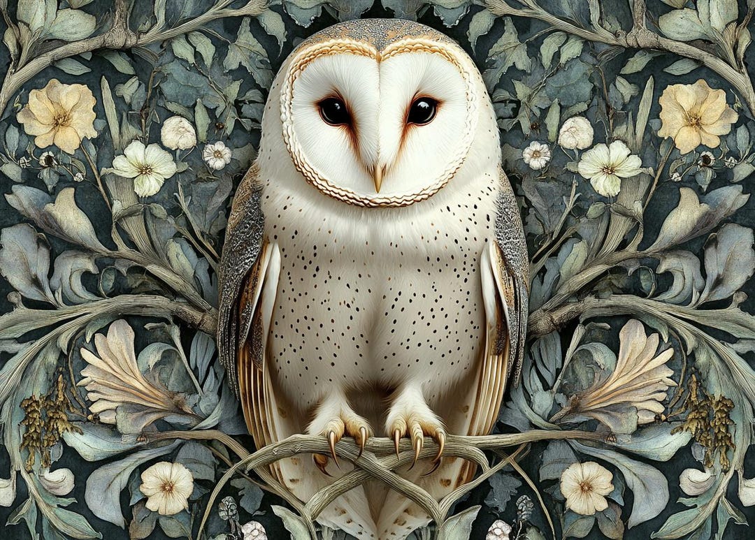 William Morris Barn Owl Cross Stitch Pattern. Instant PDF Download ...