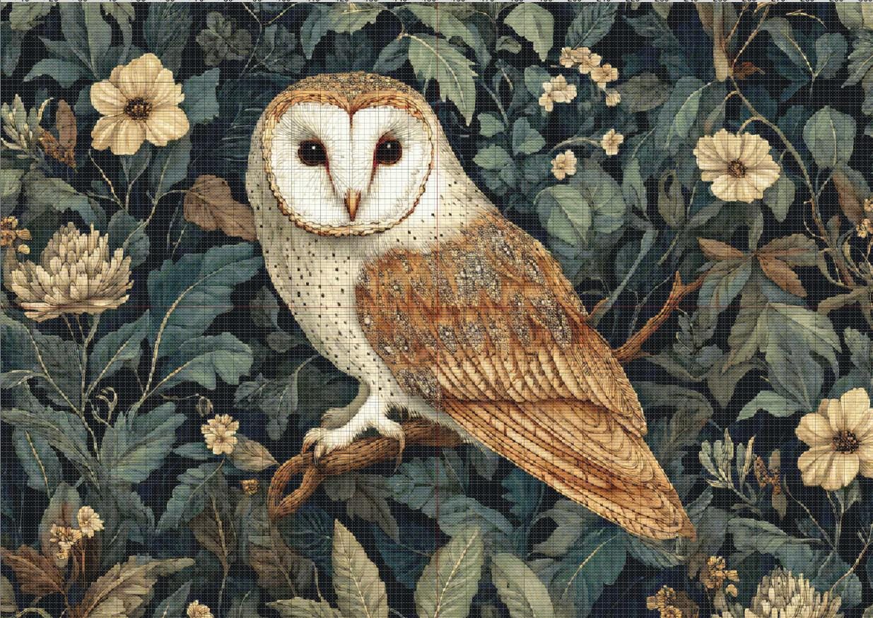 William Morris Barn Owl Cross Stitch Pattern.pdf Downloadable Cross ...