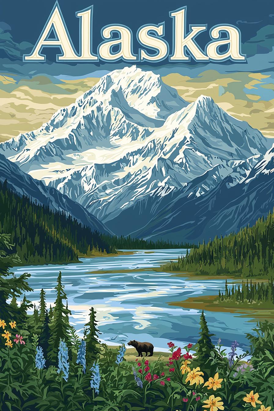 Alaska Scenery Embroidery Designs