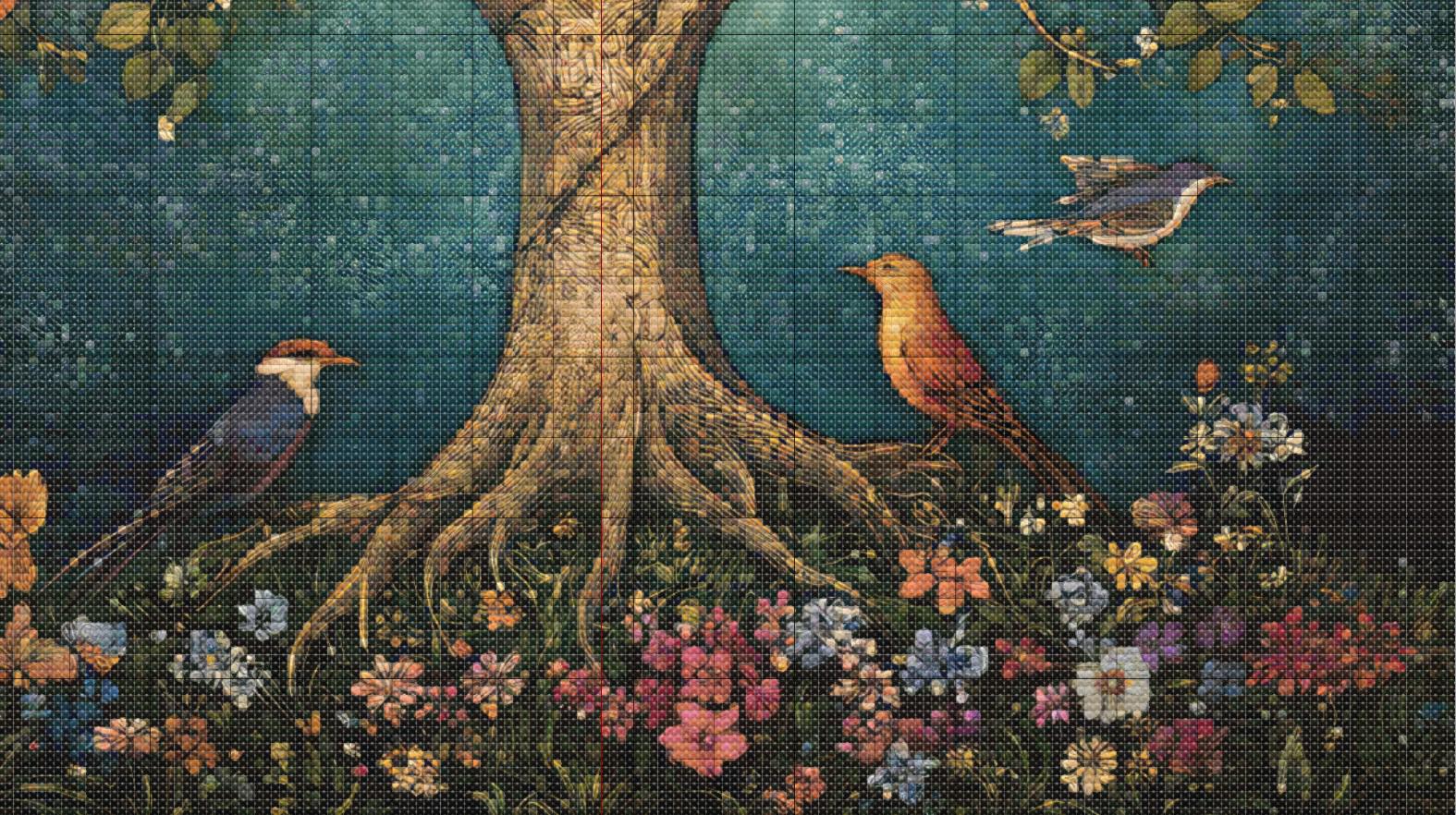 Bird Tree of Life Cross Stitch Pattern. Instant PDF Download. 63,600 ...