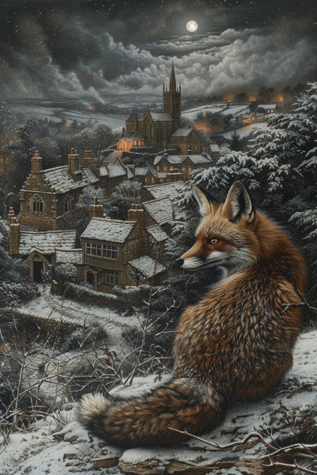 Winter Fox Cross Stitch Pattern. Instant PDF Download. 60k Stitches - Etsy
