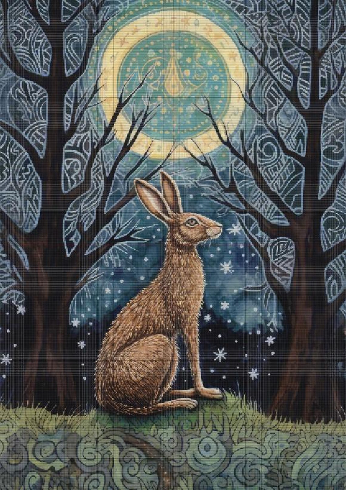 Hare Cross Stitch Pattern - PDF Download _ Instant Download - 63,600 ...