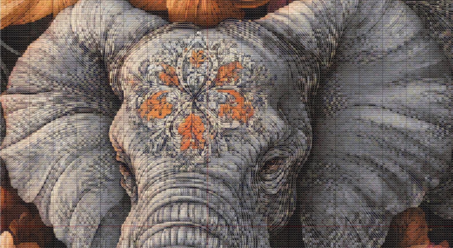 Floral Elephant Cross Stitch Pattern. Instant PDF Download. 63,300 ...