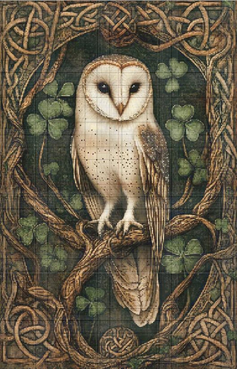 Celtic Barn Owl Cross Stitch Pattern. Instant PDF Download. 58,200 ...