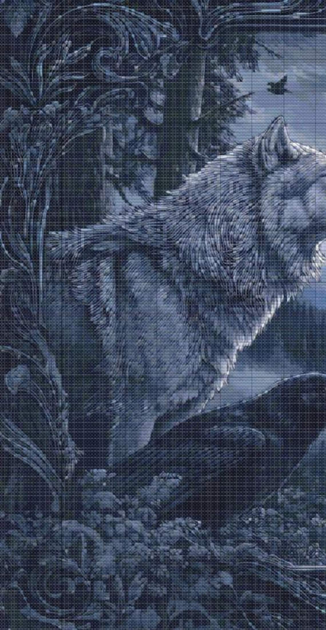 Crows and Wolves Cross Stitch Pattern. Instant PDF Download. 60k ...
