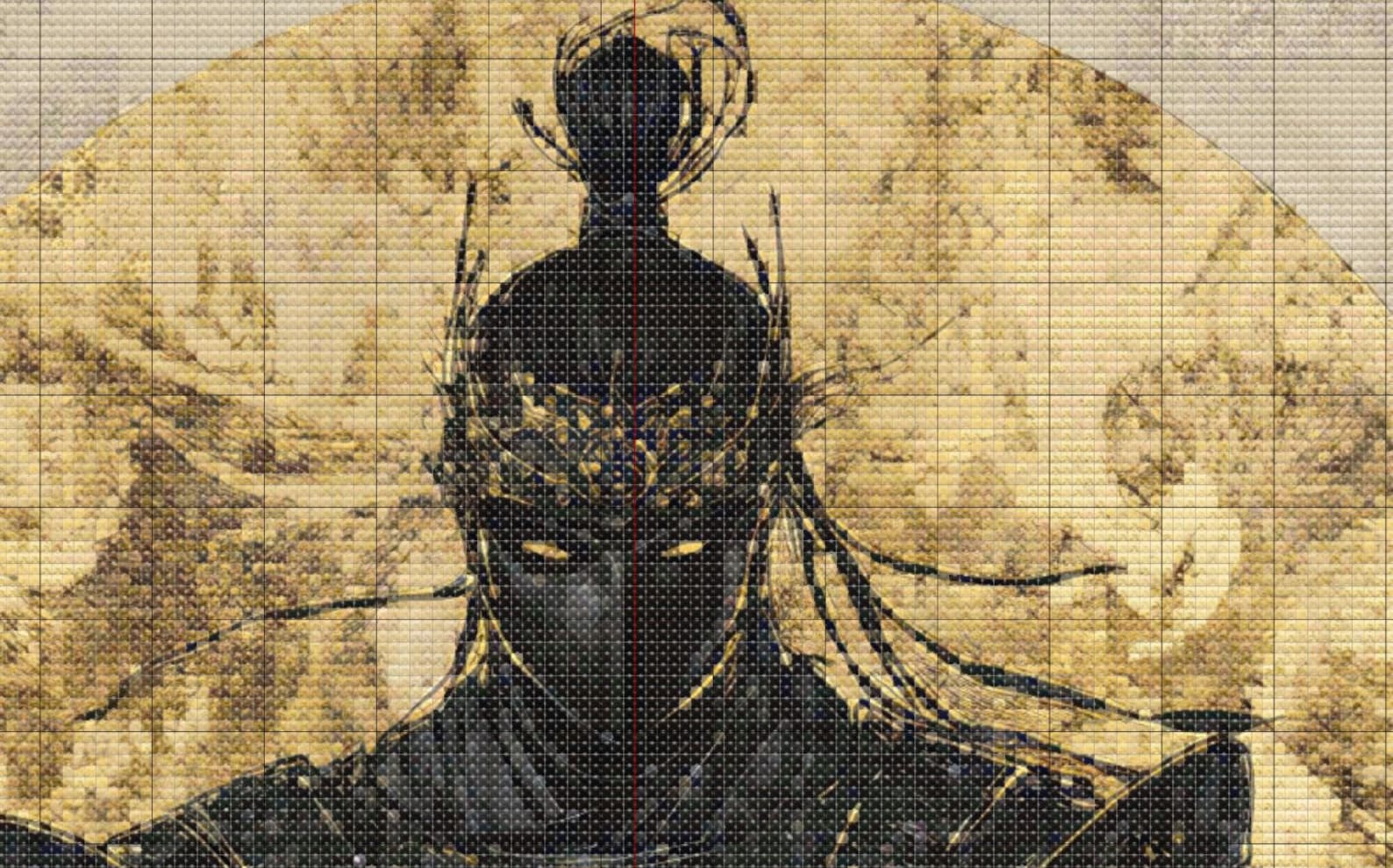 Samurai Cross Stitch Pattern. Samurai Embroidery Pattern. Instant PDF ...