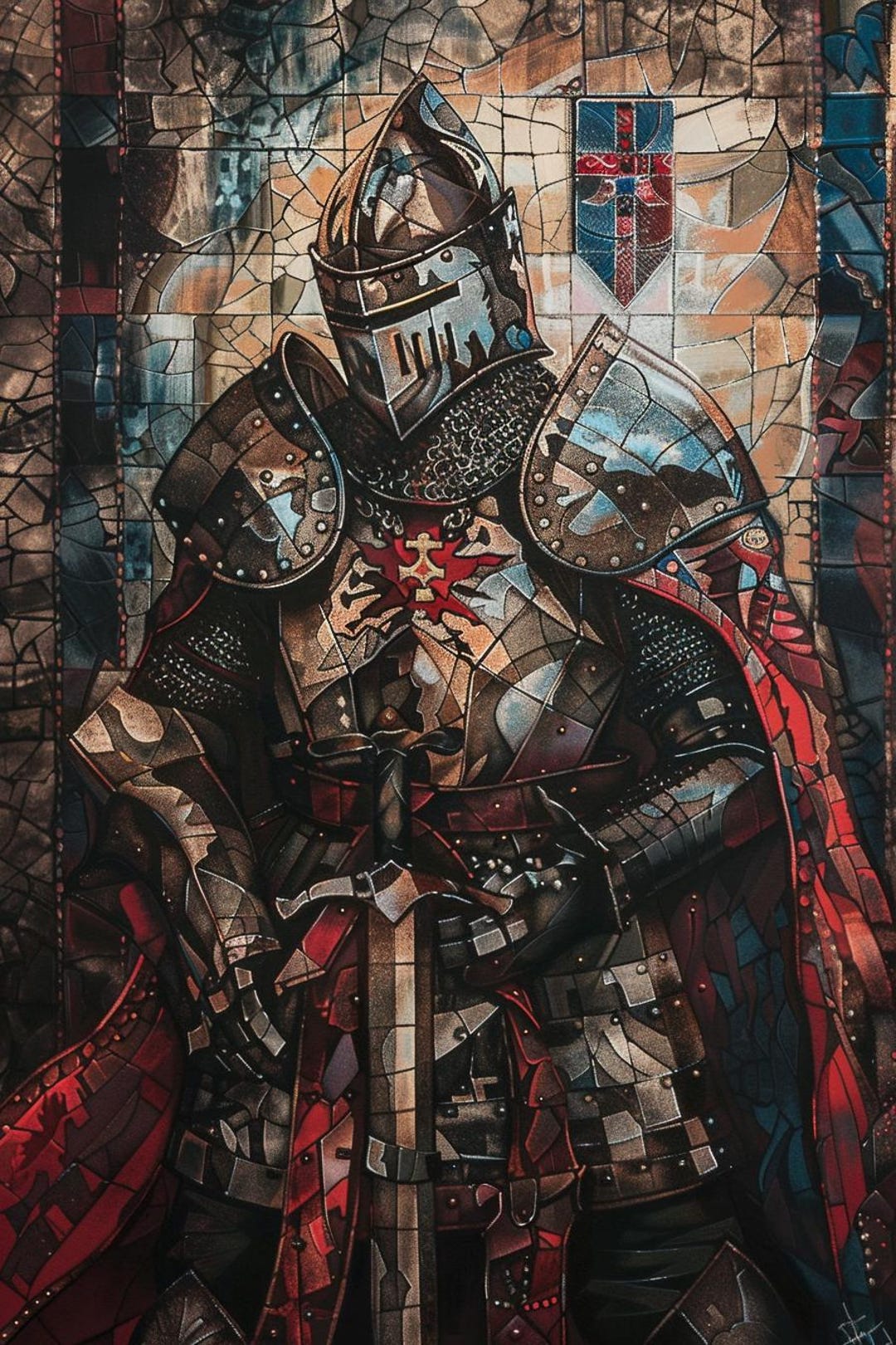 Knight 01 Cross Stitch Pattern. Digital PDF Download. 60,000 Stitches ...