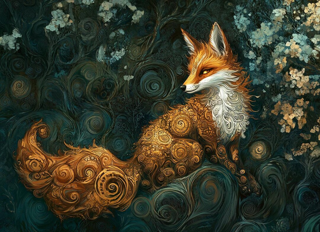 Fox Fractal Cross Stitch Pattern. Instant PDF Download. 65,400 Stitches ...