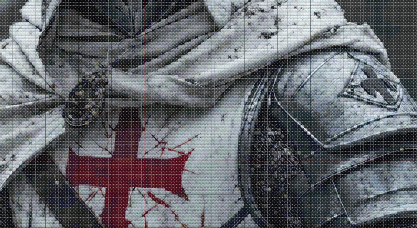 Templar Knight Cross Stitch Pattern. Instant PDF Download. 60k Stitches ...