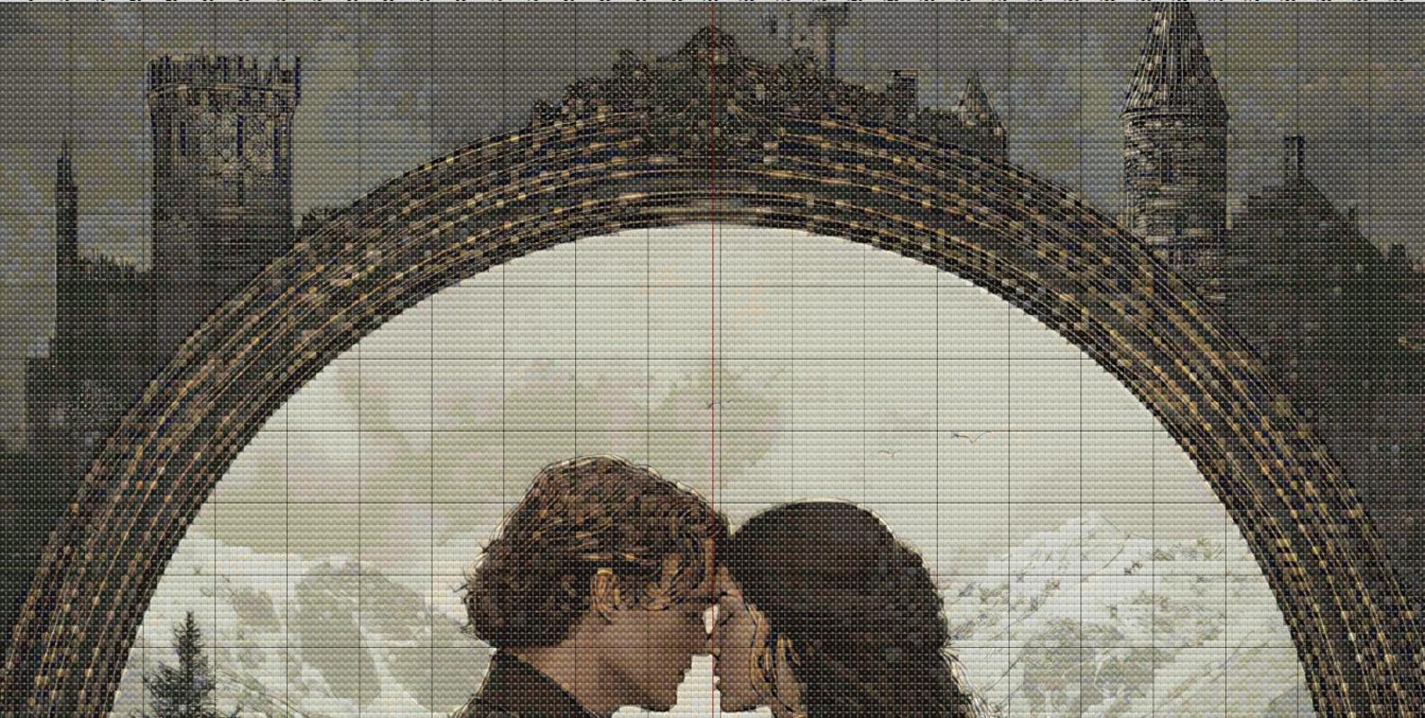 Outlander Claire Jamie Fraser Cross Stitch Pattern. Instant PDF ...