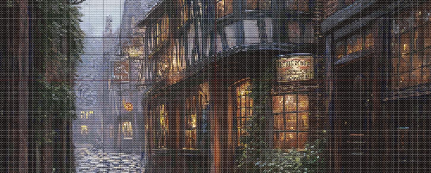 Old English Tudor Street Pub Cross Stitch Pattern. Instant PDF Download ...