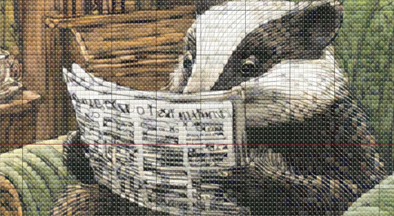 Victorian Badgers Reading Cross Stitch Pattern. Instant PDF Download ...
