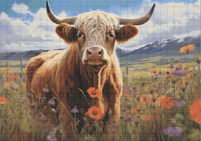 Cow 01 Cross Stitch Pattern. PDF Download Cross Stitch Pattern. 63,300 ...