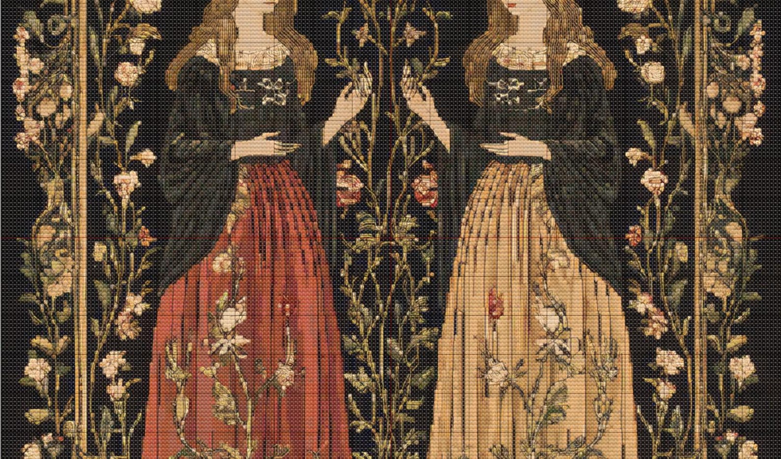 Medieval Ladies Cross Stitch Pattern. Instant PDF Download. 60k ...