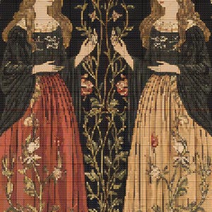 Medieval Ladies Cross Stitch Pattern. Instant PDF Download. 60k ...