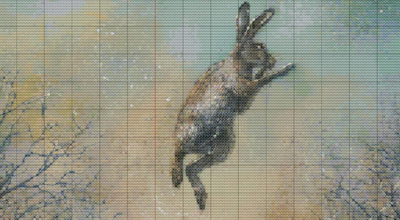March Hares Cross Stitch Pattern. Instant PDF Download. 60,000 Stitches ...