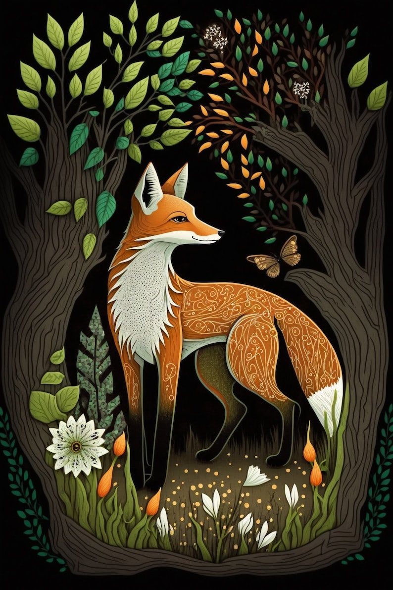 Fox Tile 02 Cross Stitch Pattern. Digital PDF Download. 60,000 Stitches ...