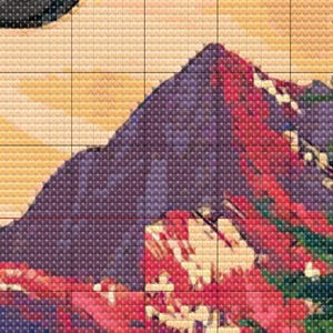 Colorado Destination Cross Stitch Pattern: Mountain Landscape (PDF ...