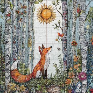 Red Fox Silver Birch Cross Stitch Pattern. Instant PDF Download. 51,727 ...