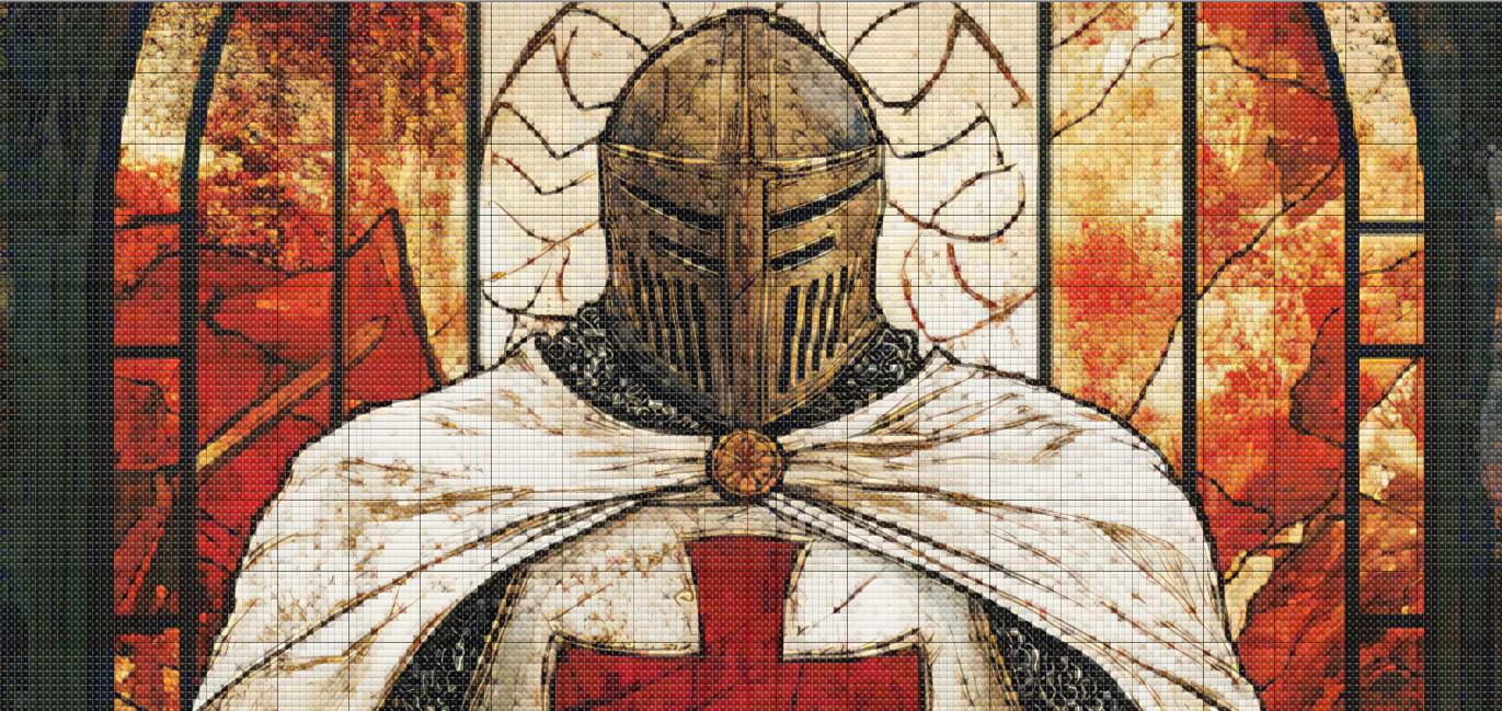 Stained Glass Knights Templar Cross Stitch Pattern. Instant PDF ...