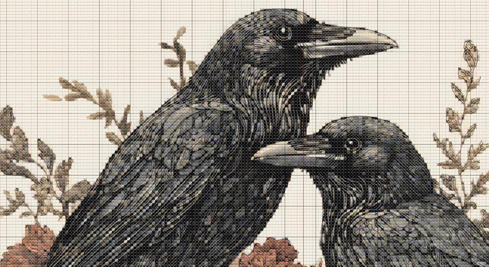 Raven Mushroom Cross Stitch Pattern. Instant PDF Download. 63,600 ...
