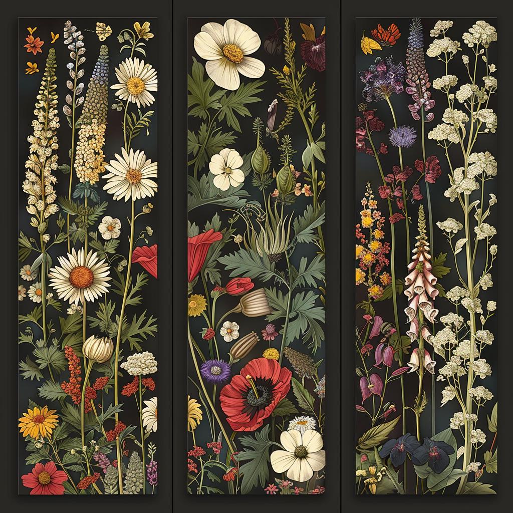 Vintage Botanical Flower Columns Cross Stitch Pattern. Instant PDF ...