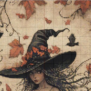 Wicca Pagan Witch Cross Stitch Pattern. Embroidery, Needlework, Sewing ...