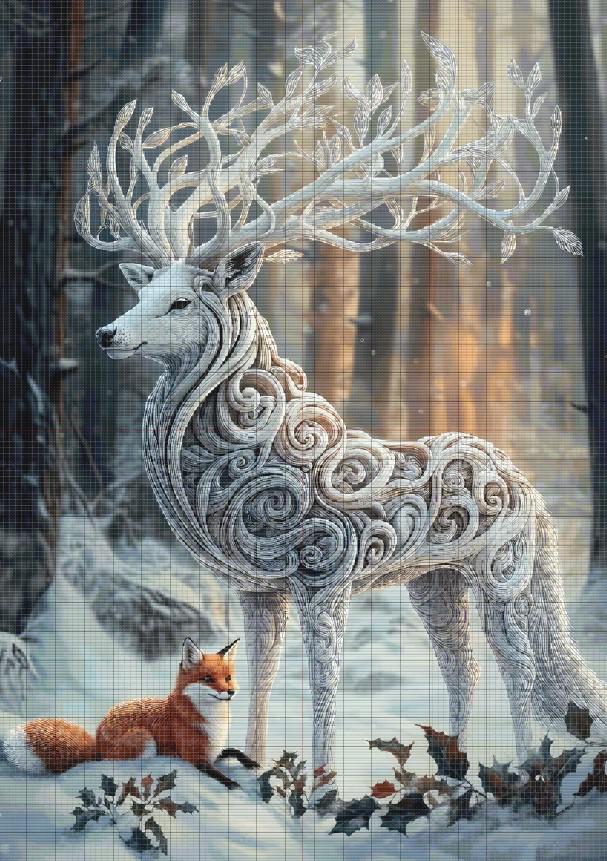 Celtic Reindeer and Red Fox Cross Stitch Pattern. Instant PDF Download ...
