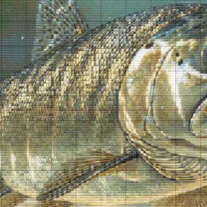 Silver Salmon Fishing Cross Stitch Pattern. Instant PDF Download ...