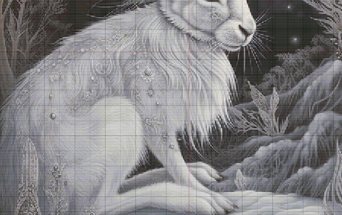 Snow Hare Cross Stitch Pattern. Instant PDF Download. 62,500 Stitches ...