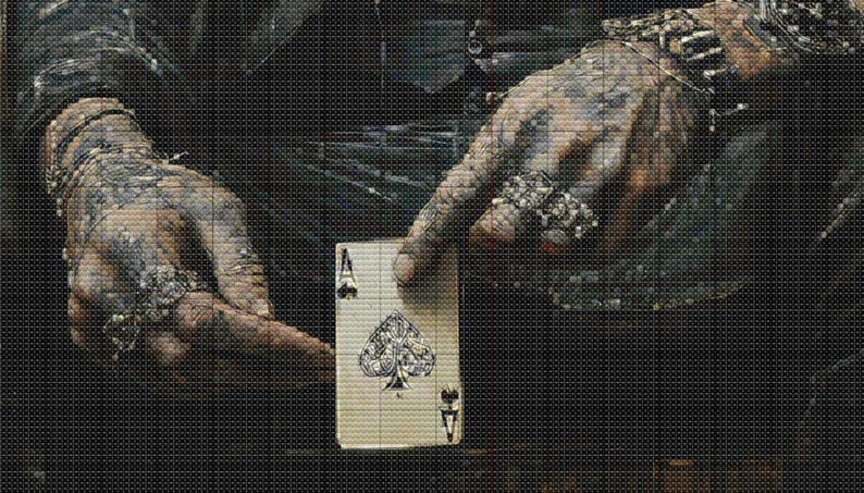 Ace of Spades Biker Cross Stitch Pattern (instant PDF Download) - Etsy