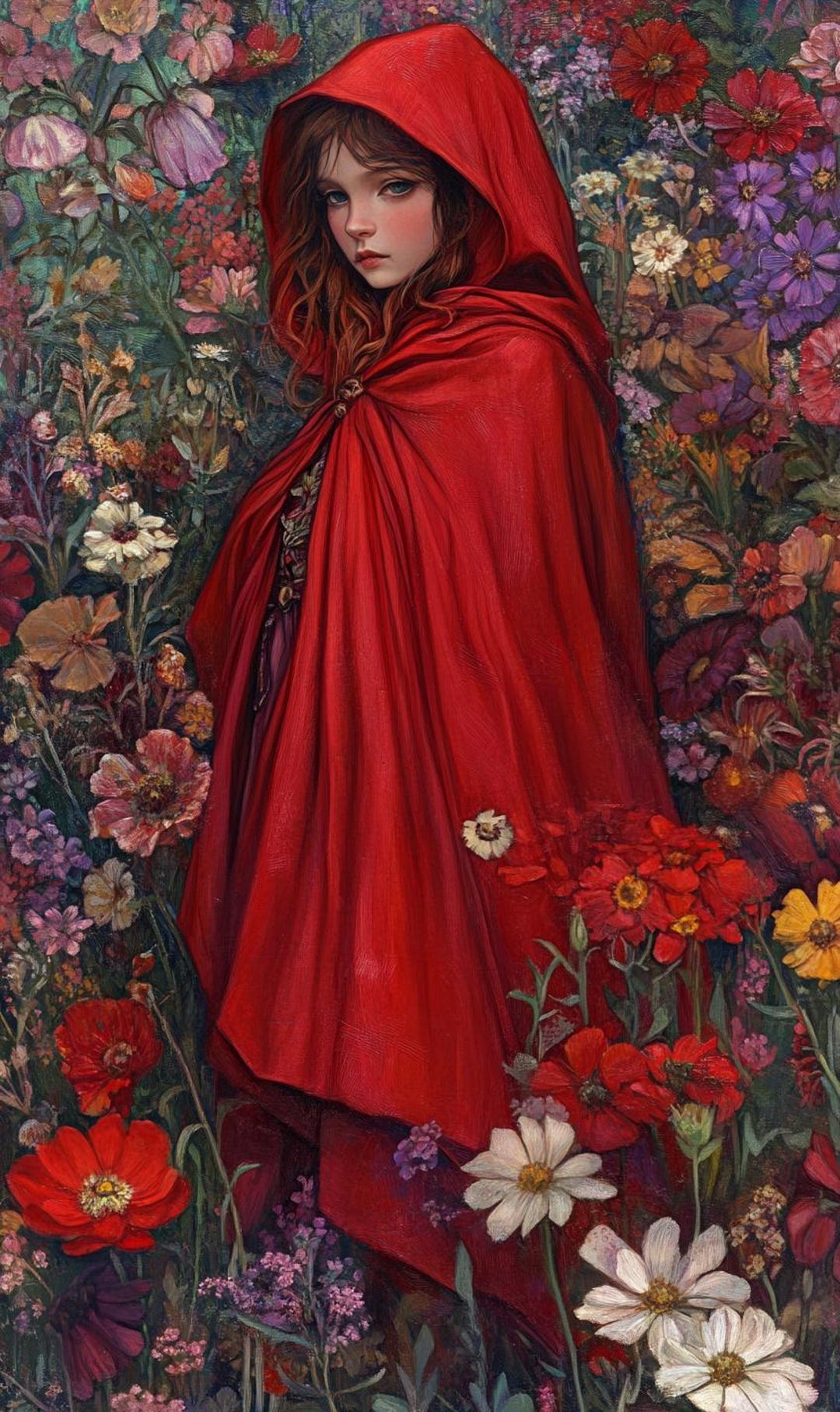 Red Hood Floral Cross Stitch Pattern. Instant PDF Download. 53,879 ...