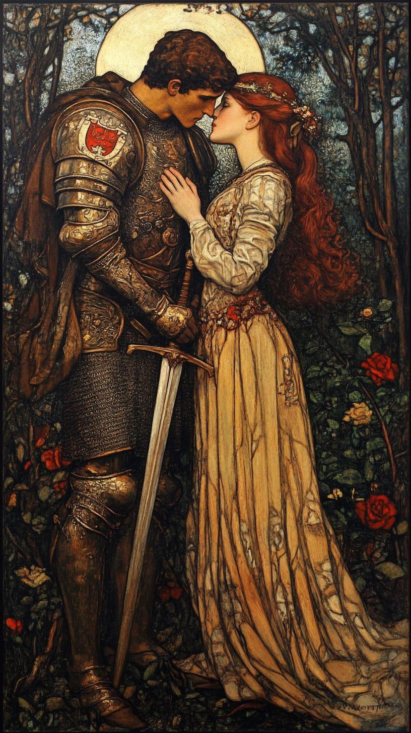 Knight and Maiden Cross Stitch Pattern: Medieval Romance (PDF Download ...