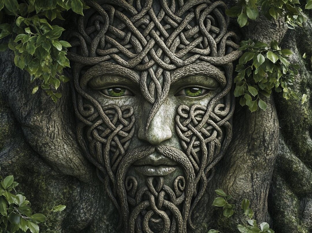 Celtic Green Man Tree of Life Cross Stitch Pattern. Instant PDF ...